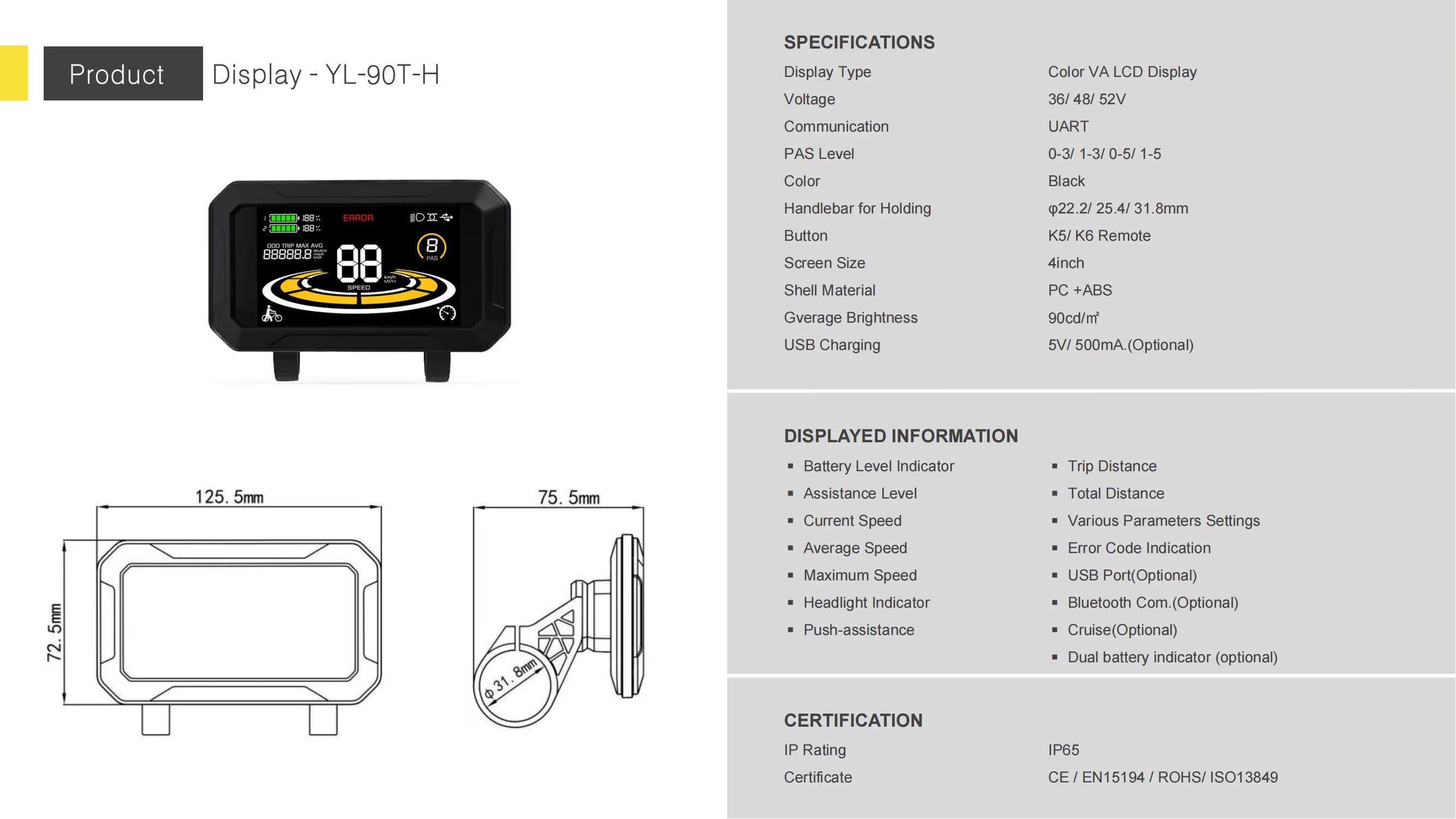 Display YOLIN personnalisable: YL-90T-H / 90T-V – L'Atelier du Fat Bike